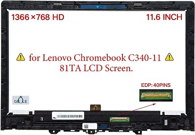 11.6" HD For Lenovo Chromebook C340-11 81TA 5D10S39583 Lcd Touch Screen ...