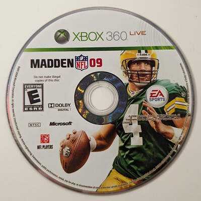 Madden 09 NFL Football (Microsoft Xbox 360, 2008) GAME DISC ONLY | eBay