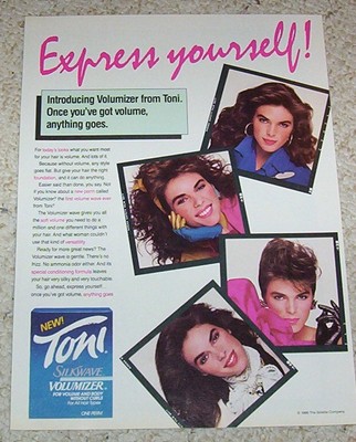 1986 print ad - Toni Silkwave hair perm sexy girl Gillette vintage ...