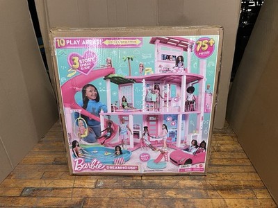 Barbie Dreamhouse Pool Party Doll House 3 Story Slide 5' ft Size New ...