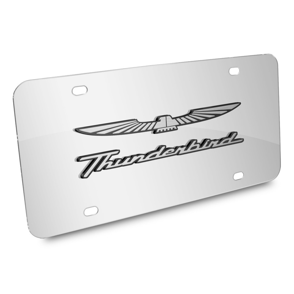 Ford Thunderbird 3D Mirror Chrome Stainless Steel License Plate | eBay