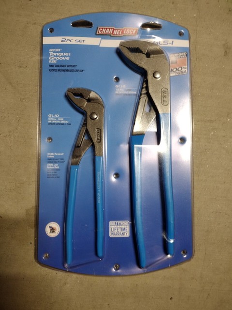 Channellock GLS 1 Griplock Gift Set Containing 12 and 10 Pliers for ...