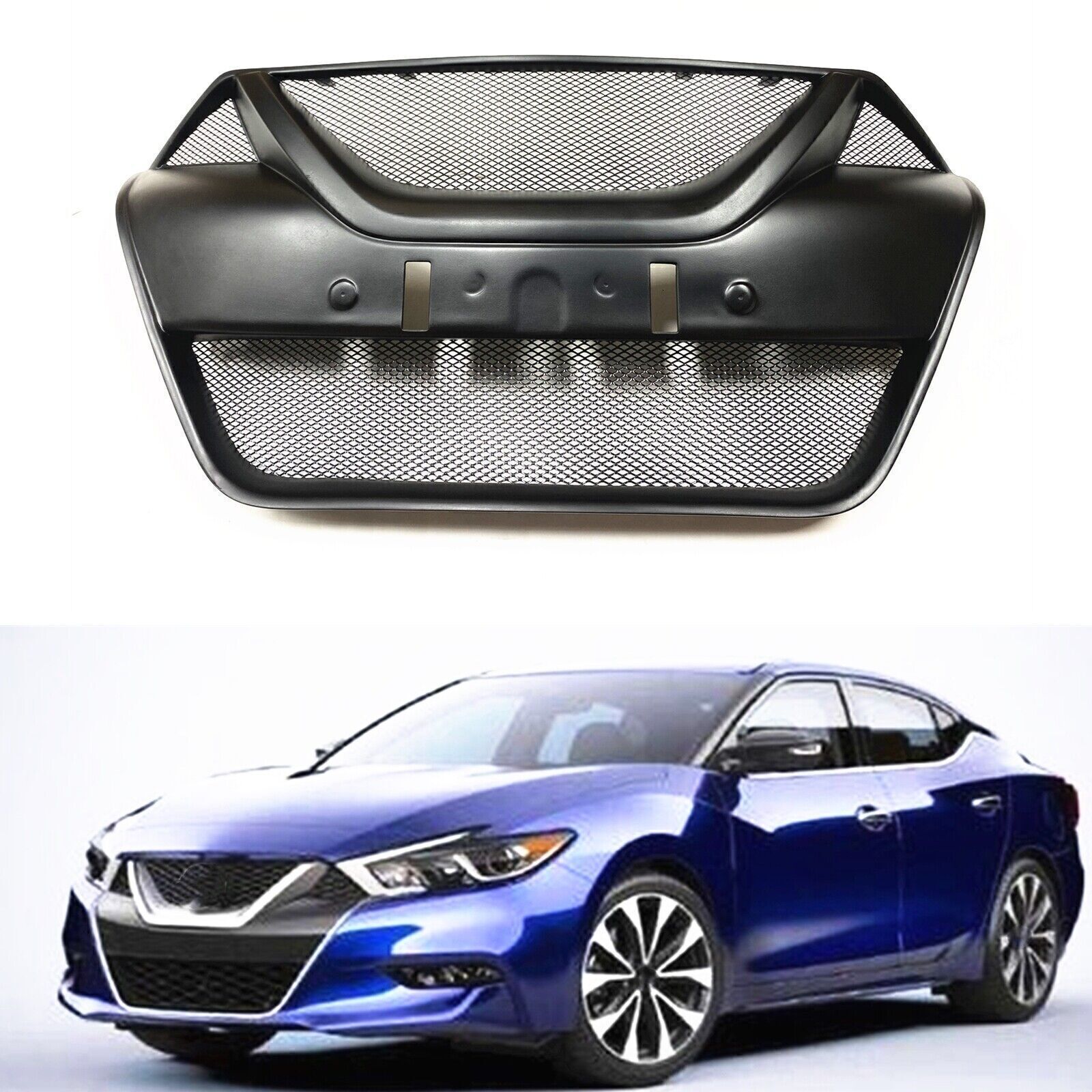 For 2016-2018 Nissan Maxima Front Bumper Grille Grill Mesh Kit Matte ...
