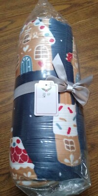 Kringle Express 60" x 80" Glamorous Holiday Throw Gingerbread New with ...