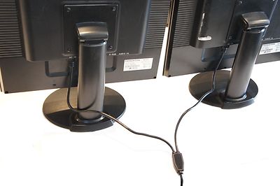 Dual Monitor Computer Screen Power Cord Cable 6' Foot AC 3 Prong Power ...