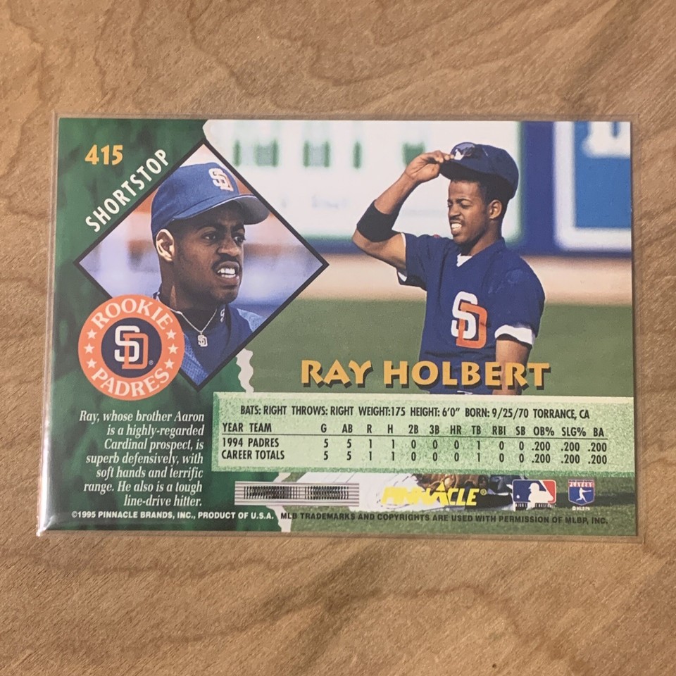 1995 (PADRES) Pinnacle Artist's Proofs #415 Ray Holbert | eBay
