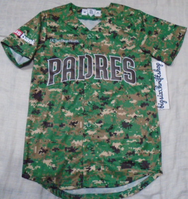 San Diego Padres UCSD Health US Bank Cotapaxi Jersey Camo Youth Medium ...