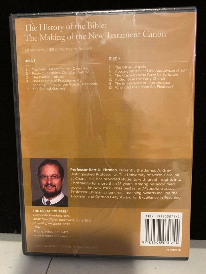 Teaching Co Great Courses DVDs THE HISTORY OF THE BIBLE | eBay