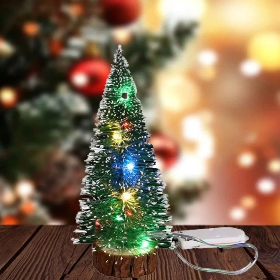 Christmas Miniature Tree with Light - 15Cm Artificial Table Tree | eBay UK