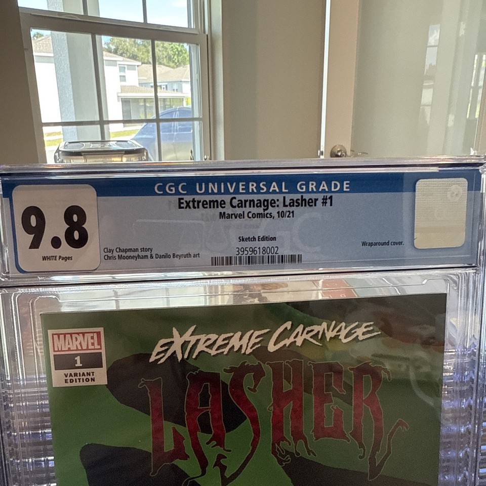 CGC 9.8 EXTREME CARNAGE: LASHER #1 MARVEL COMICS 2021 SKETCH EDITION ...