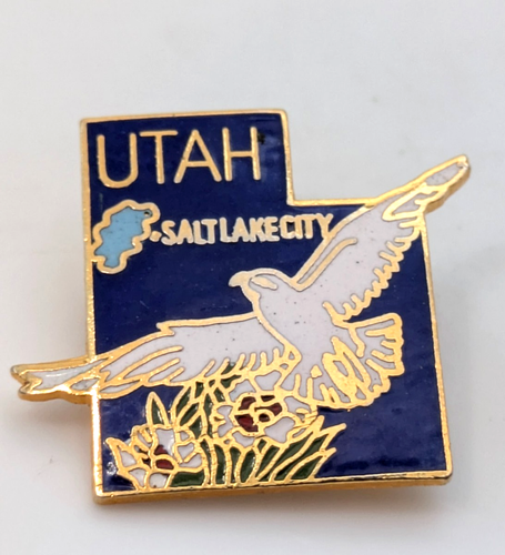 Salt Lake City UTAH Lapel Pin State Bird Flower | eBay