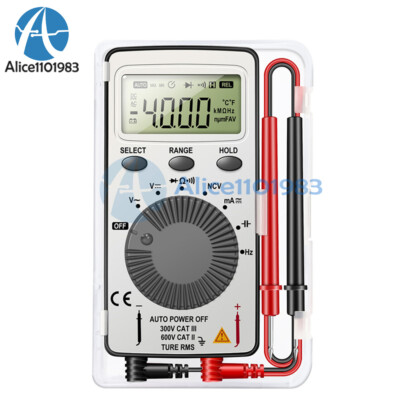ANENG AN101 AC/DC LCD Digital Multimeter Resistance Voltmeter Ammeter ...