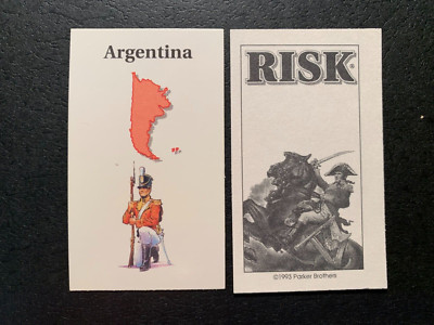 Risk 1993 ARGENTINA TERRITORY CARD Game Replacement Piece Parker ...