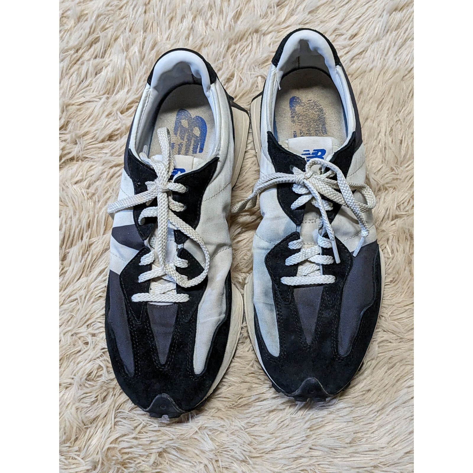 New Balance 327 Lab Running Shoe wear Black & White… - Gem