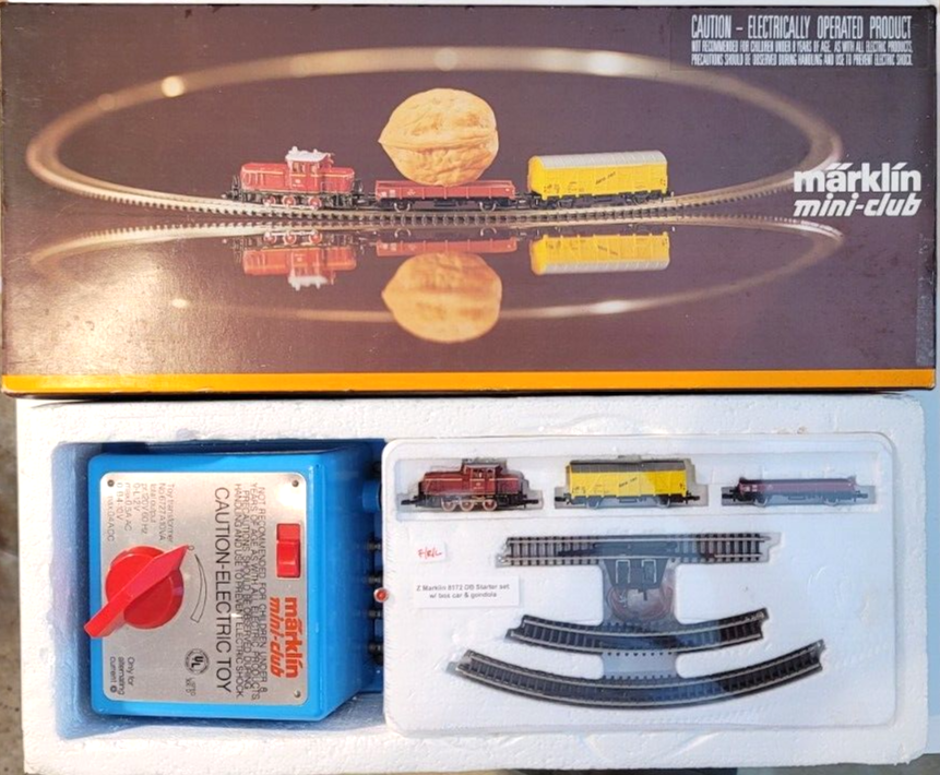 Z Marklin 8172 DB Starter set w/8864 loco, 2 Freight cars, track(tested ...