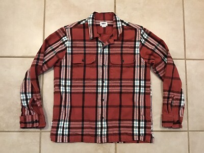 Obey Plaid Thick Flannel Stephan Shirt Jacket Long Sleeve Button Mens ...