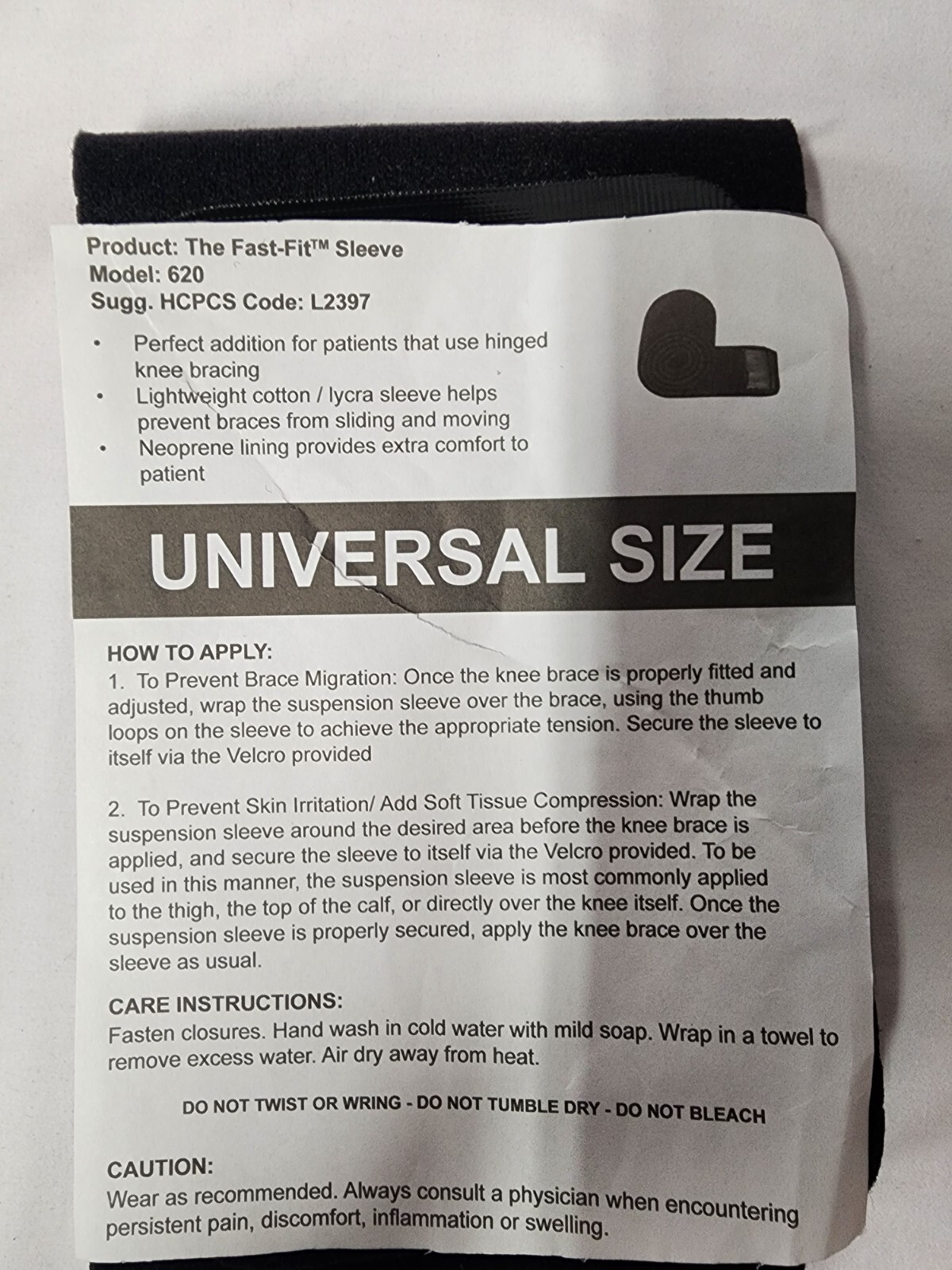 Advanced Ortho Fast Fit Suspension Knee Sleeve 620 Universal Size L2397 ...