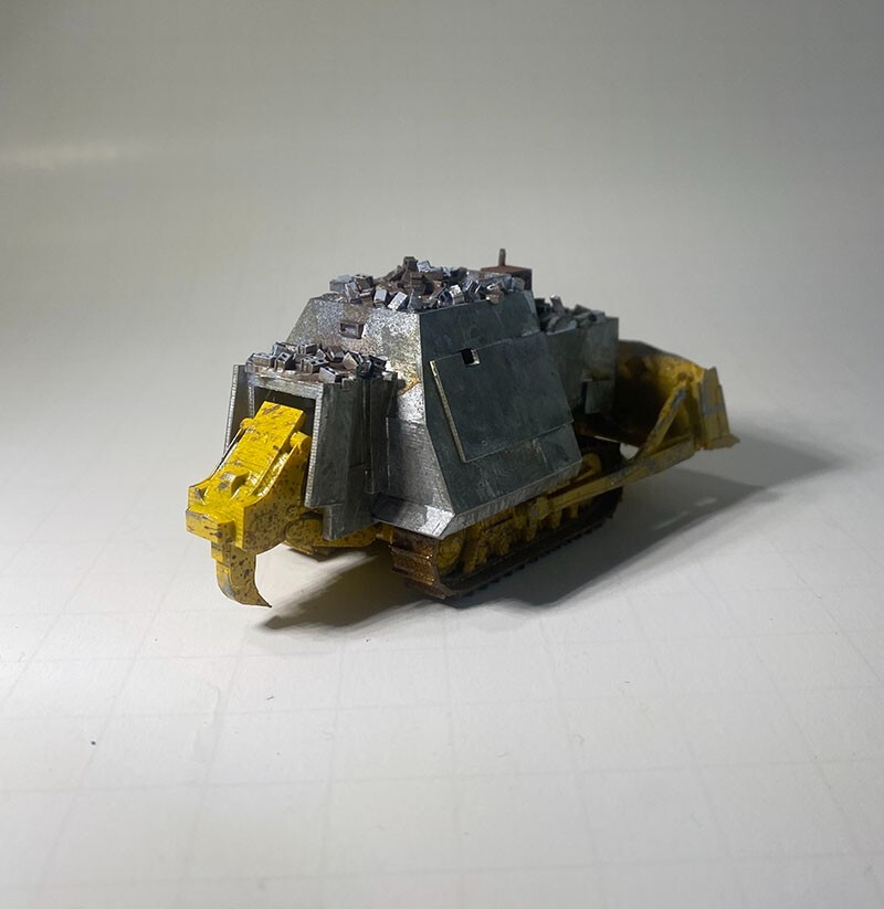 Komatsu D355A dozer rubble Killdozer hotwheels scale *NEW MORE ACCURATE ...