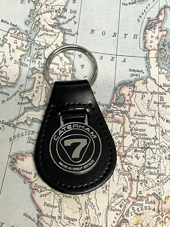 CAT 7 ENAMEL Quality BLACK Real Leather Keyring BLACK 1 | eBay