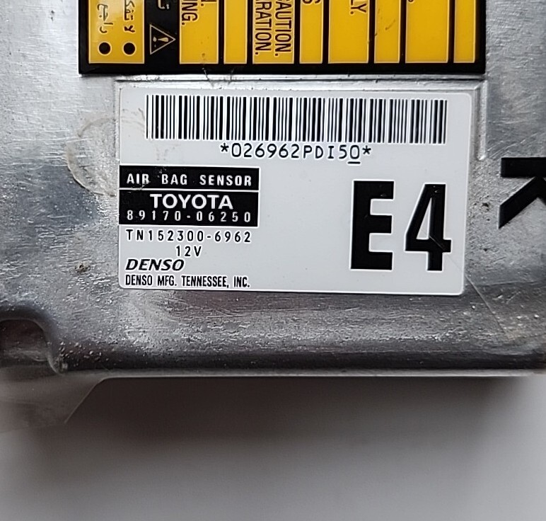2004-2006 TOYOTA CAMRY SRS BAG Sensor Control Module 89170-06250 OEM ...