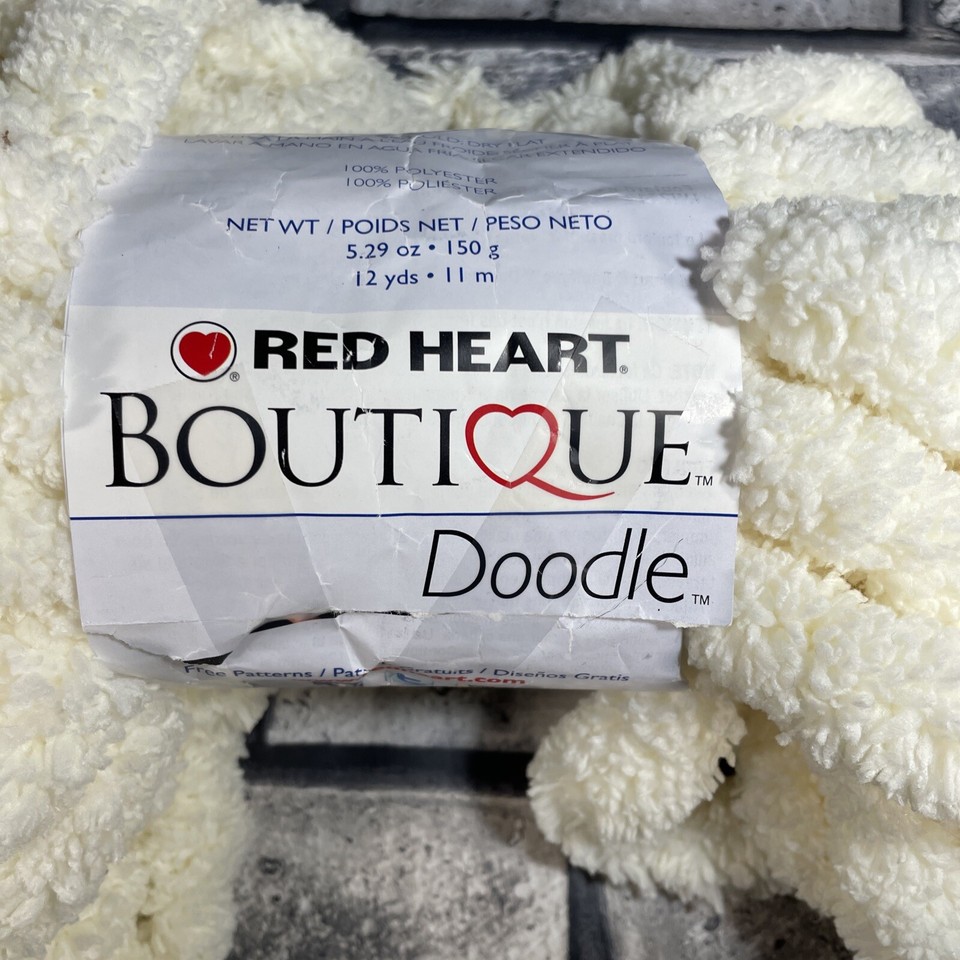 RED HEART Boutique Doodle Yarn CREAM #1114 1 Skein NEW Discontinued | eBay