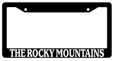 Black License Plate Frame The Rocky Mountains Auto Accessory Novelty ...