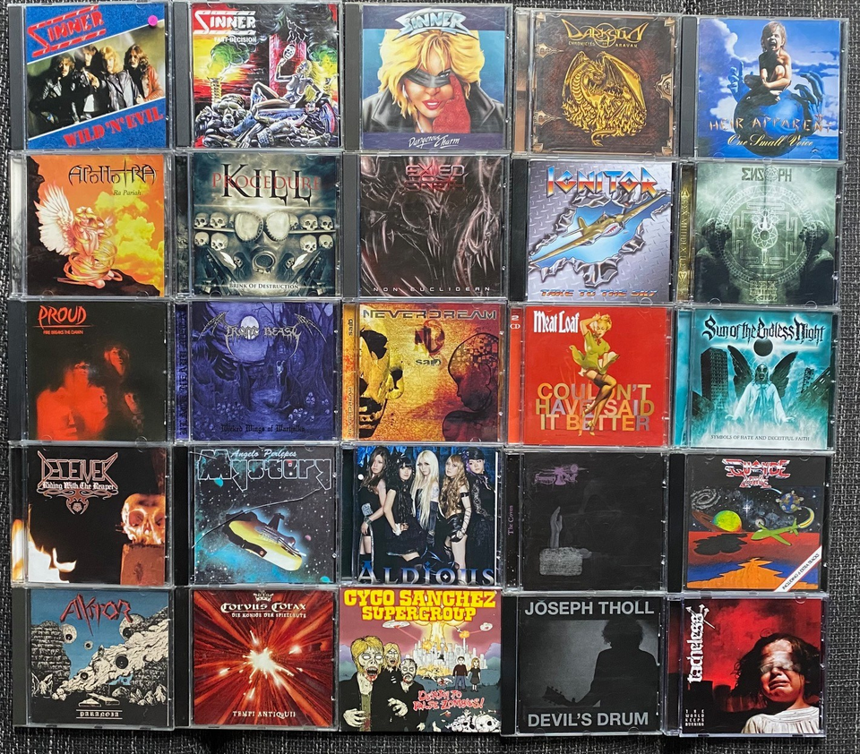 CD METAL SAMMLUNG 140 CDs - Sinner, Heavy Load, Running Wild, Mausoleum ...