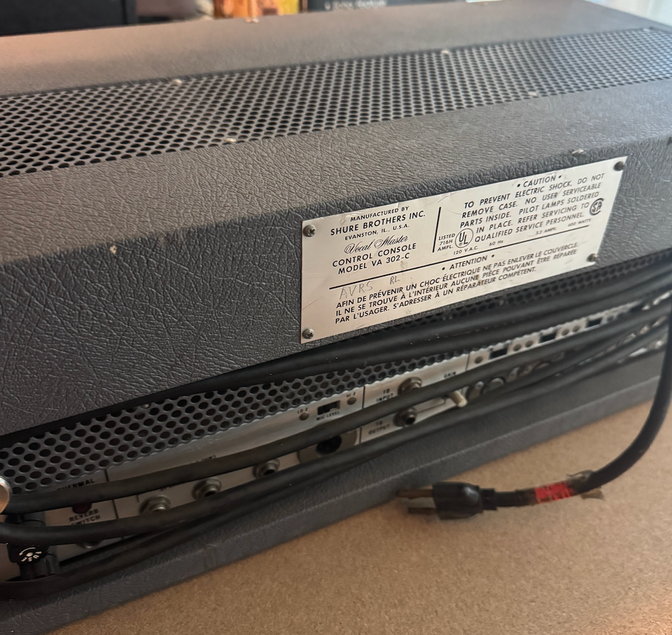 Shure VA-302C Vocal Master Control Console PA amp Head Microphone Mixer ...