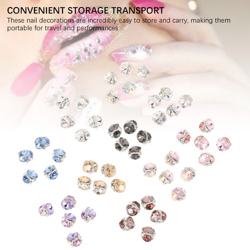 50 Pcs Nail Crystal Rhinestones 10 Types Multi Shapes Jewels Stones ...