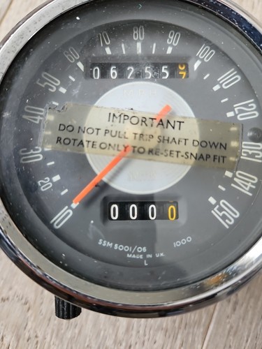 Vintage Triumph BSA Norton Matchless Smith Speedometer Grayface SSM ...