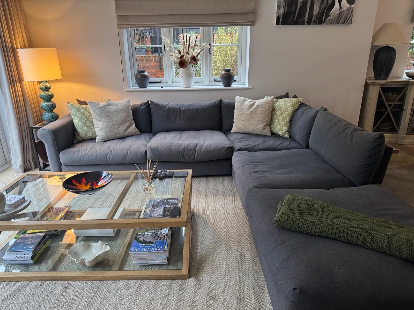 Arlo and Jacob Corner Sofa with Matching Footstool (5-6 Seater) | eBay UK