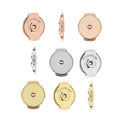 14kt 18kt Gold Platinum Silver Protektor System Earring Lock Back ...