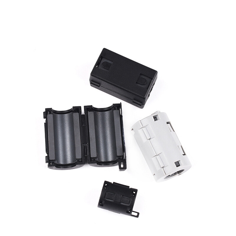 Black Clip On Ferrite Core Anti Radio Interference Noise EMI RFI ...
