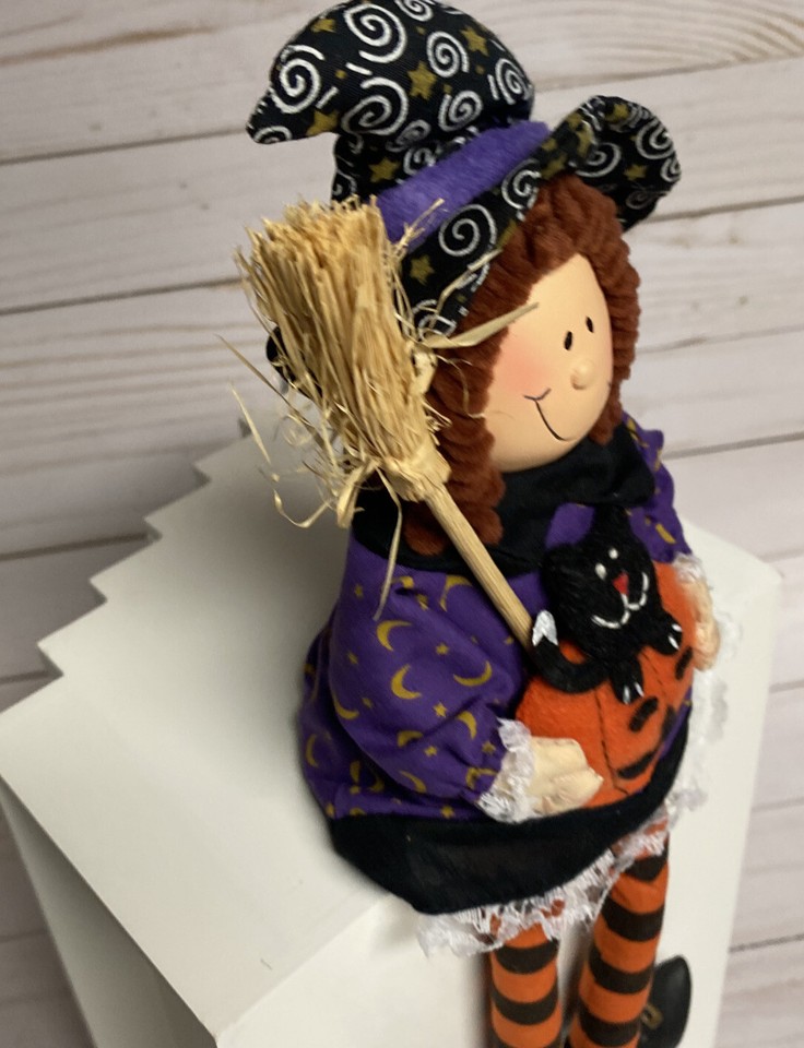 Whimsical Witch Shelf Sitter Pixie Legs Doll Halloween Decor Prop ...