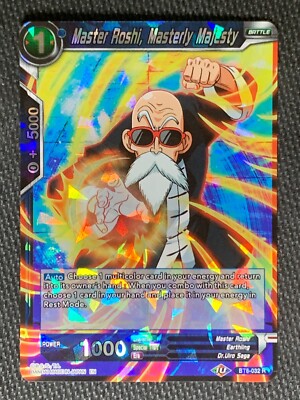Master Roshi, Masterly Majesty BT8-032 R Shattered Glass Dragon Ball ...