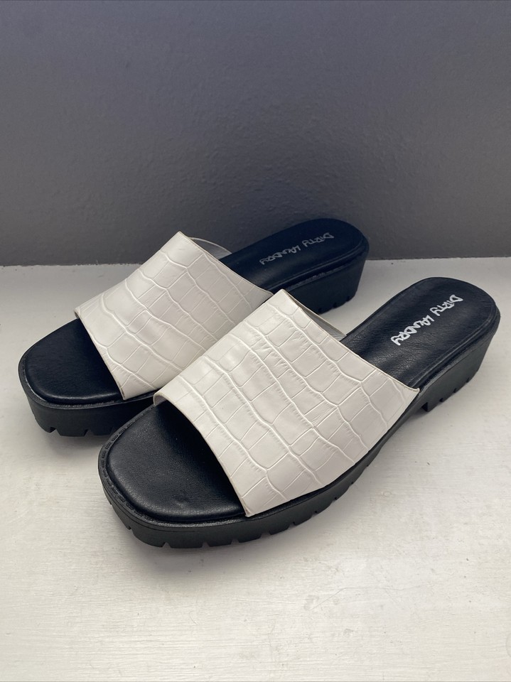Dirty Laundry Womens Respect Croc Platform Sandals Casual Low Heel 1-2 ...