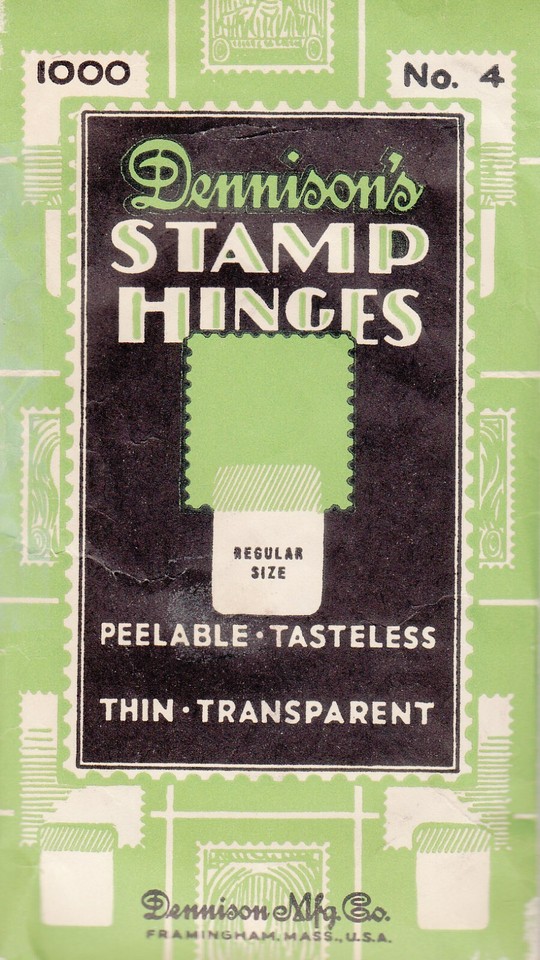 1 UNOPENED PACK OF THE BEST STAMP HINGES EVER MADE 1000 DENNISON #4 ...