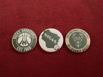 Milwaukee Bucks 2021 NBA Finals Champs memorabilia - 3 x 1.75" pin-back ...