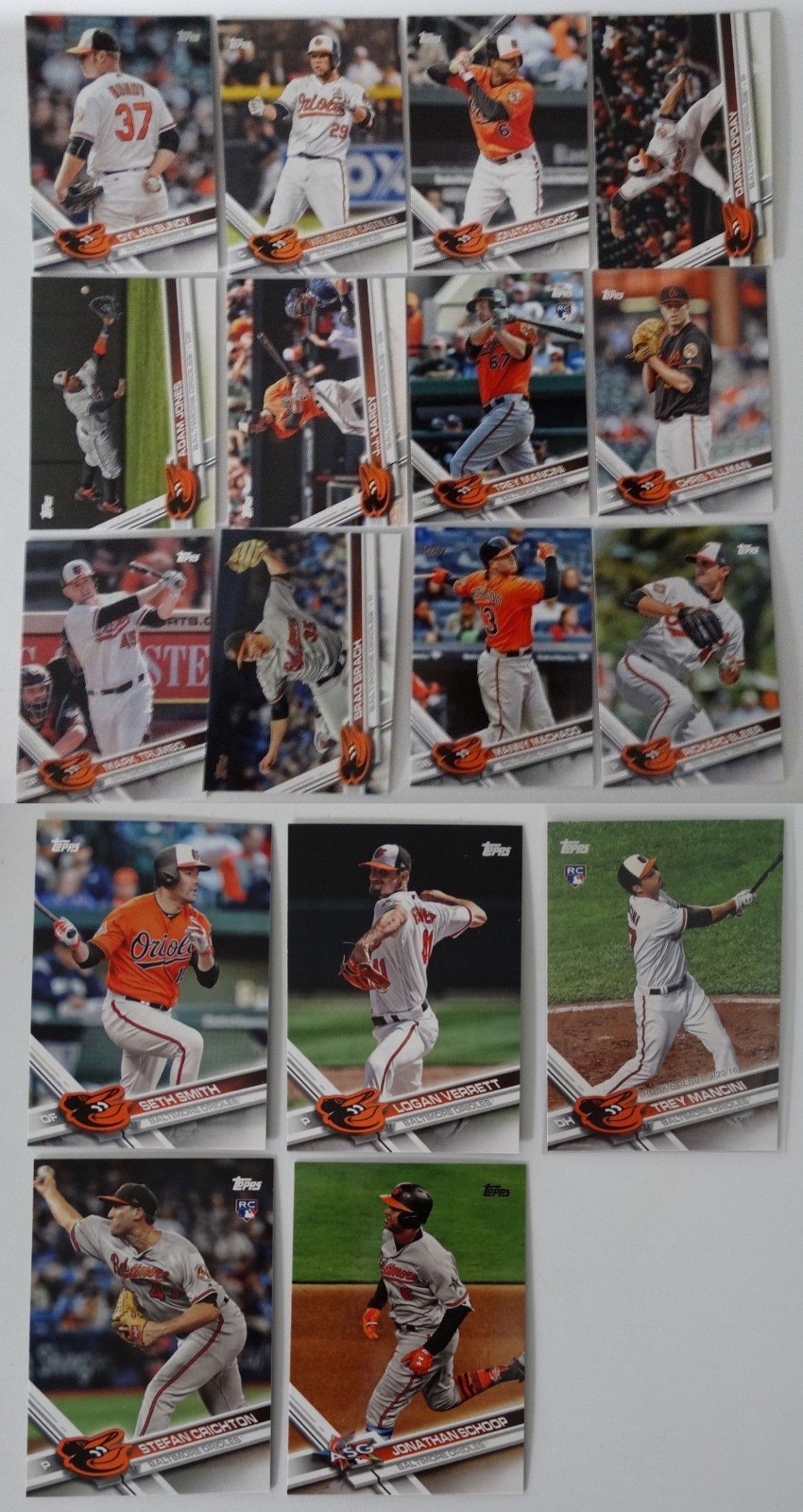 2017 Topps Series 2 and Update Baltimore Orioles Team Set of 17 ...