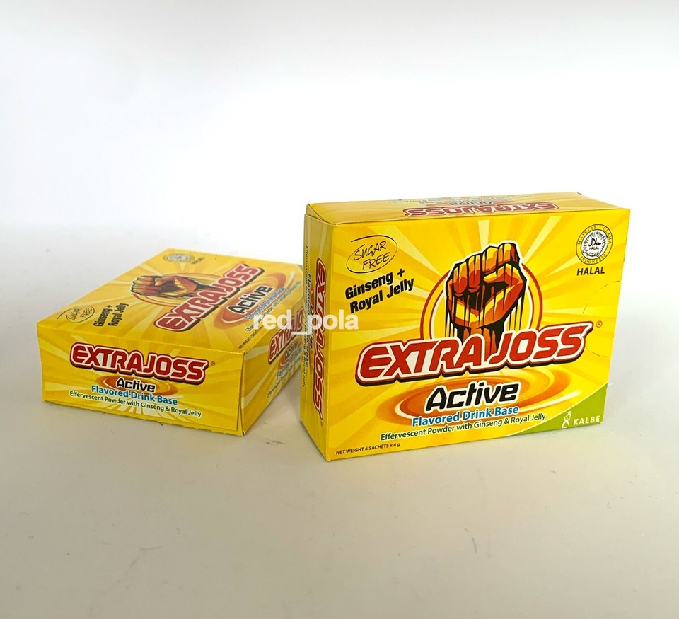 EXTRA JOSS Active Flavour 10 Box (60 Sachets) Energy Drink Powder Boost ...