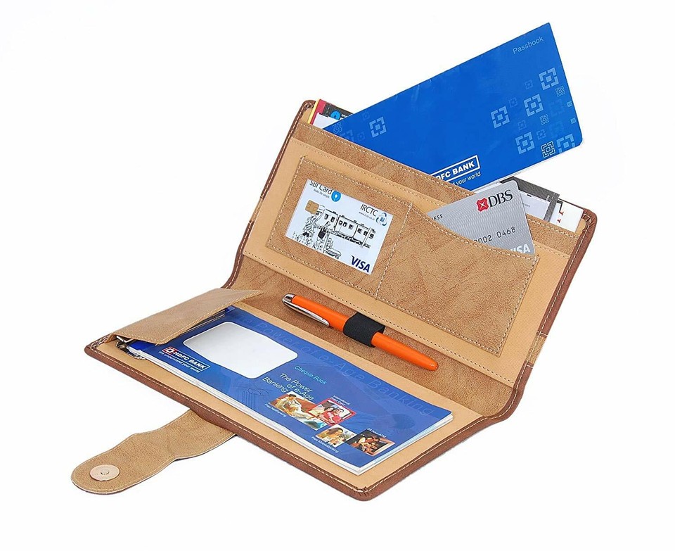 Multiple Cheque Book Card Holder leatherite Folder with Colour ...