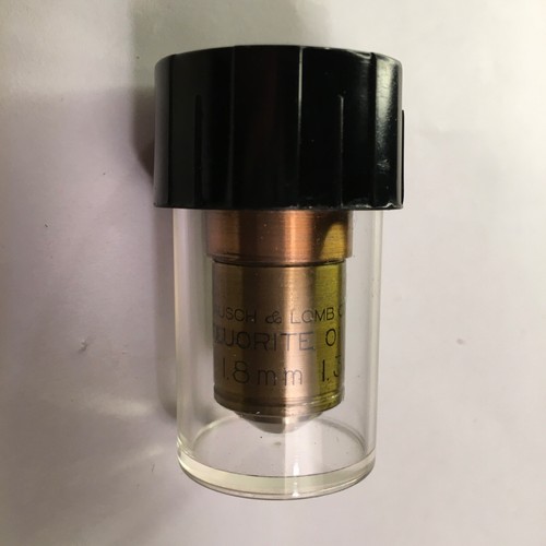 Bausch & Lomb Brass Fluorite Oil Immersion Microscope Objective Lens ...