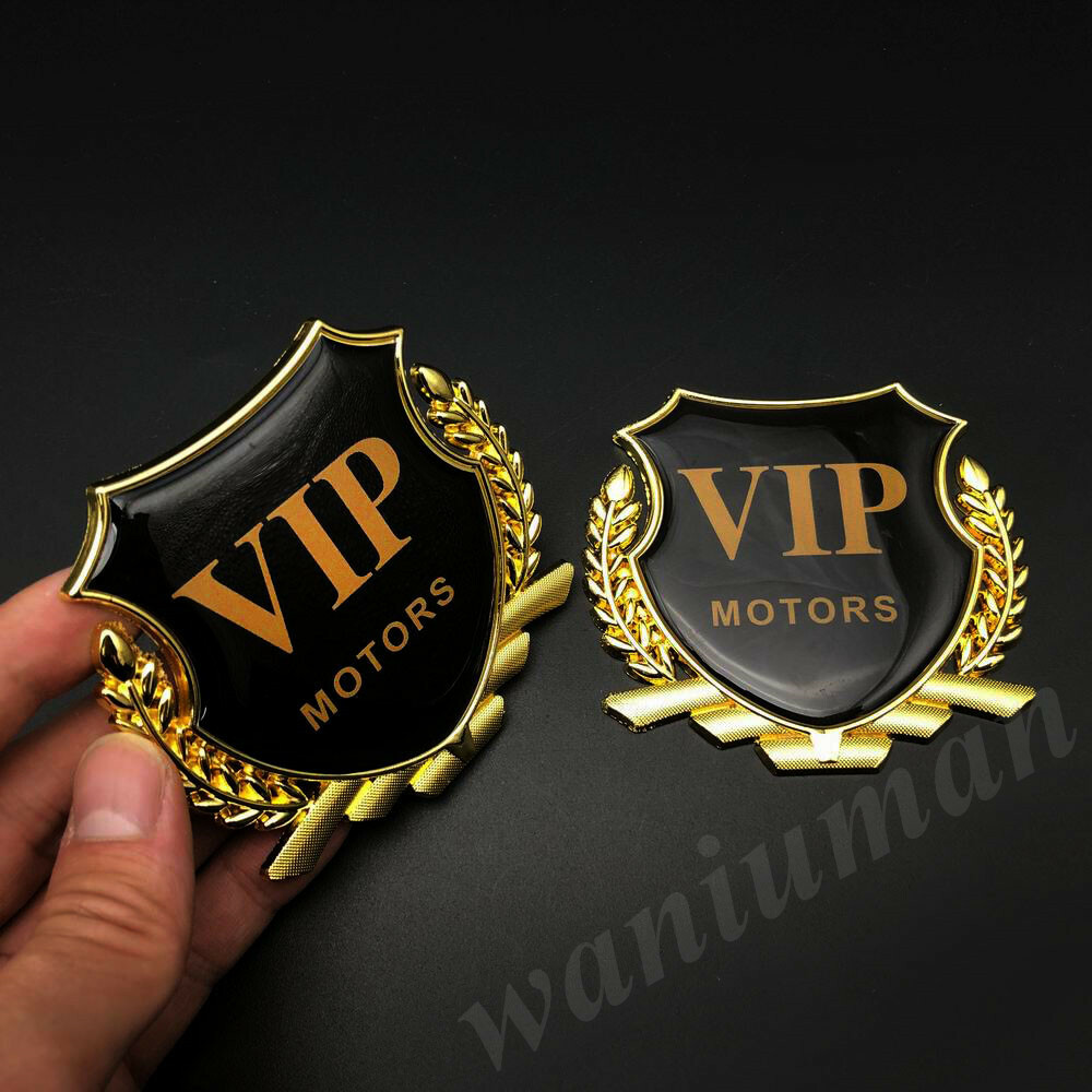 2x Metal VIP MOTORS Luxury JDM JP Car Trunk Window Emblem Badge Decals ...