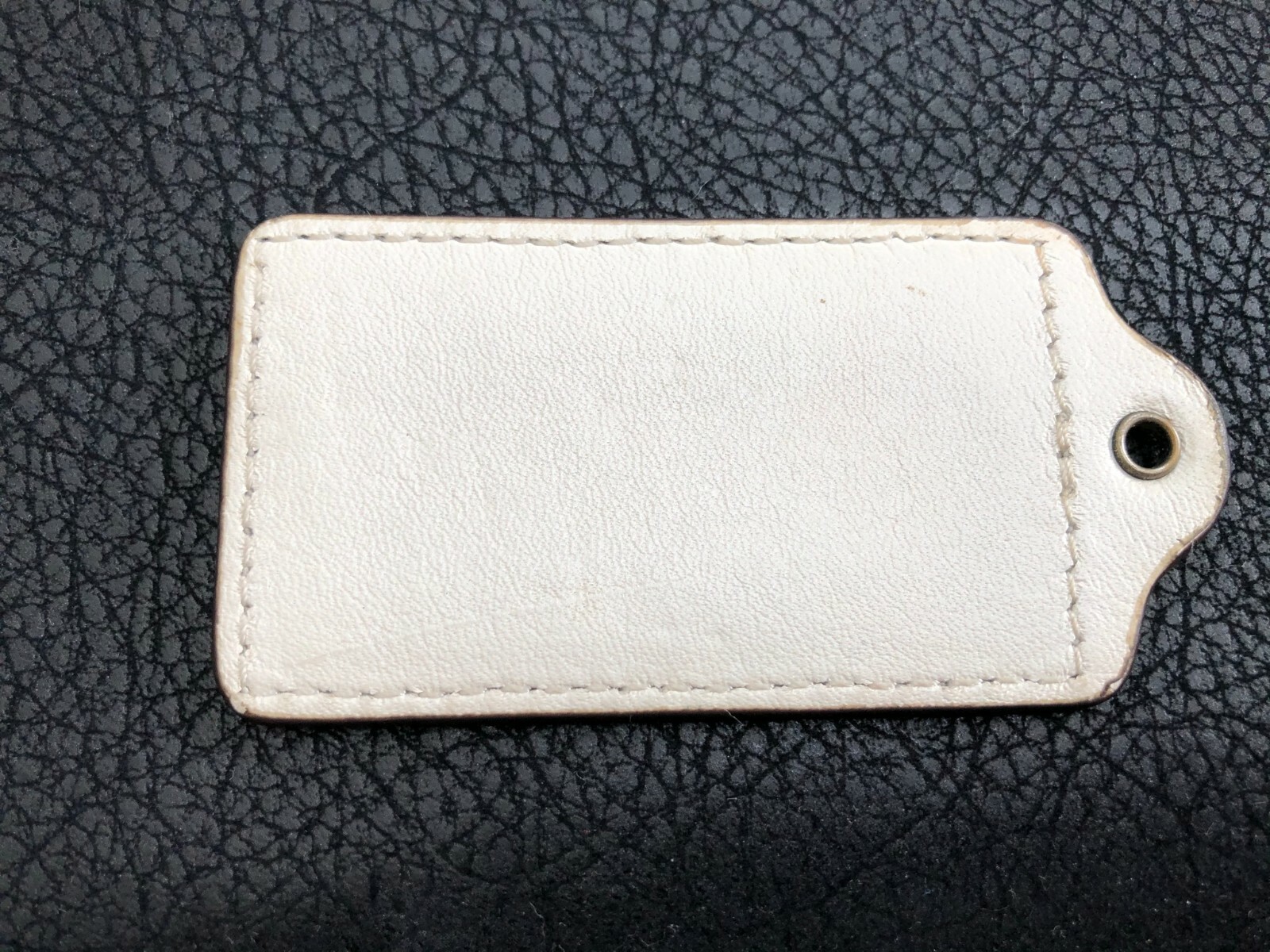 COACH Large White Leather Perforated Hang tag (Key Ch… - Gem