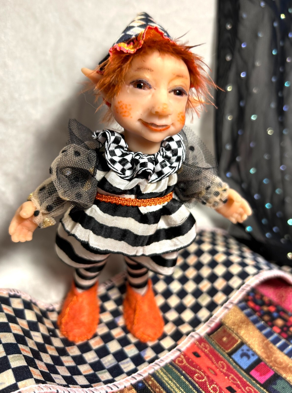 MIMI A CIRCUS PIXIE OOAK HANDSCULPTED MINIATURE ARTDOLL BY POPPENMOON ...