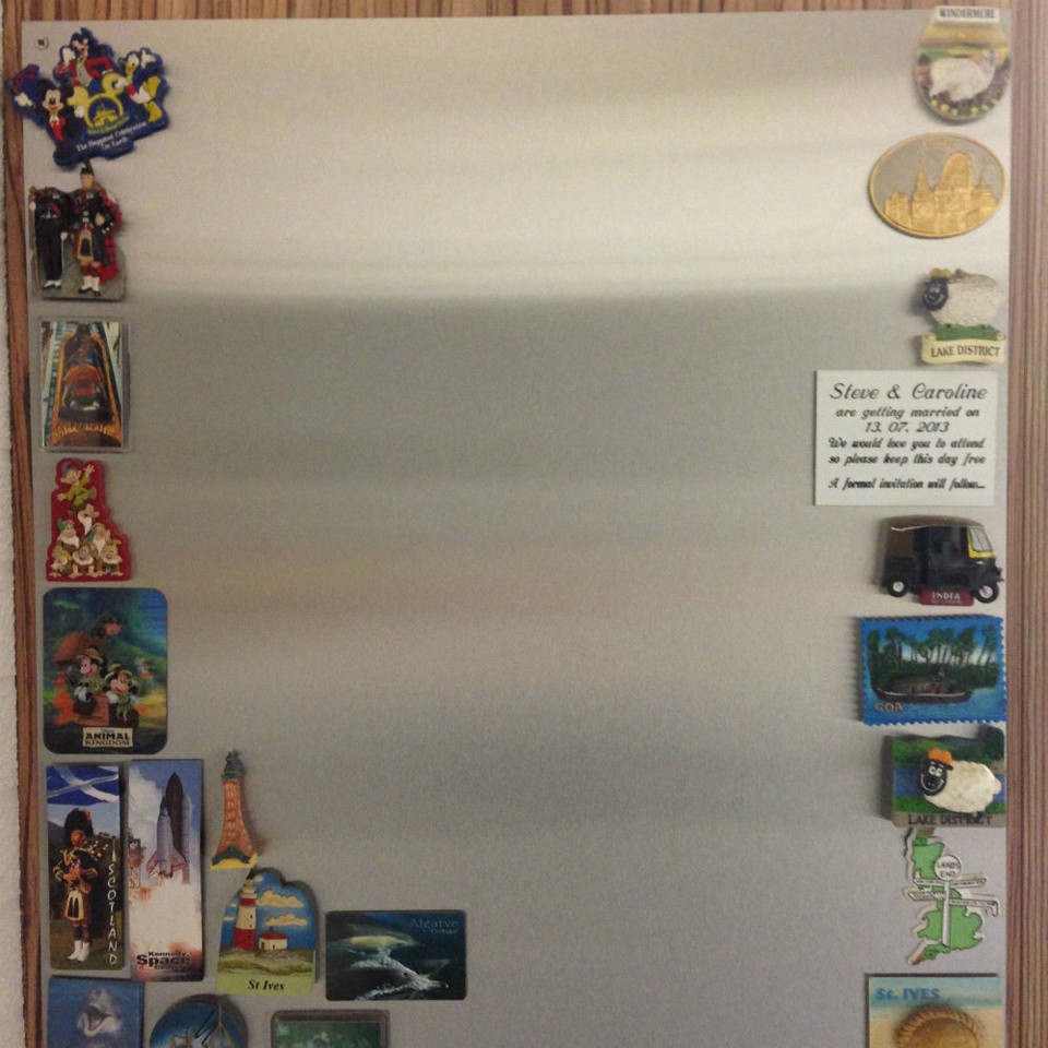 SGS Brushed Stainless Steel Magnetic Notice Board & Bespoke Sizes made ...