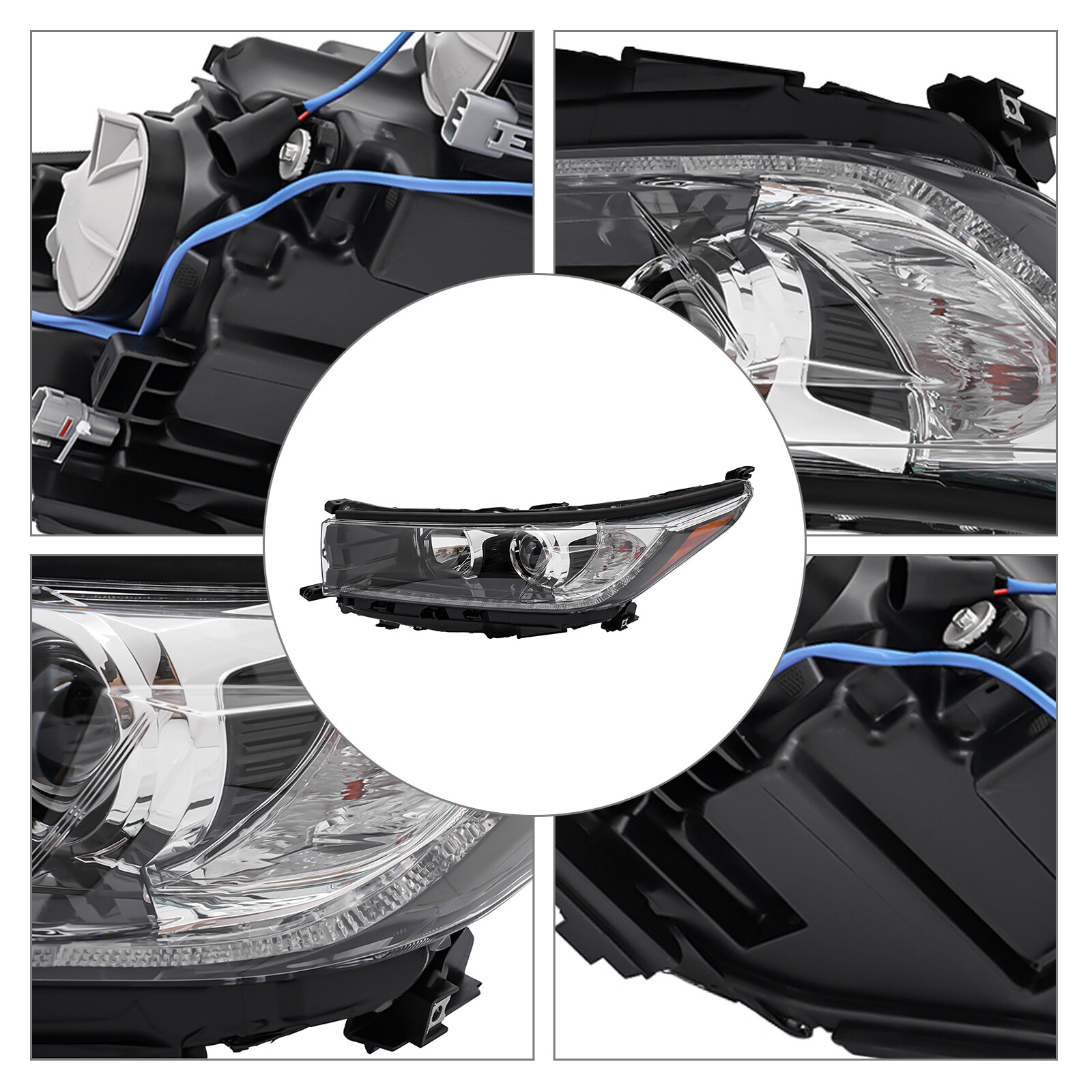 For Toyota Highlander 2017 2018 2019 Halogen w/LED DRL Headlight (Left ...