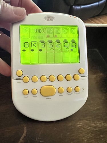 Radica Big Screen Solitaire Electronic Handheld Game Yellow White 2008 ...