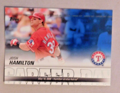 2012 Topps Career Day #CD-20 Josh Hamilton Texas Rangers Baseball Card ...