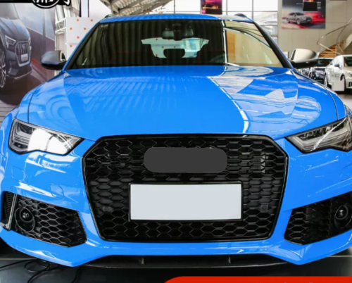 for Audi A6 C7.5 S6 RS6 2016 2017 2018 Front bumper Black Grille mesh ...